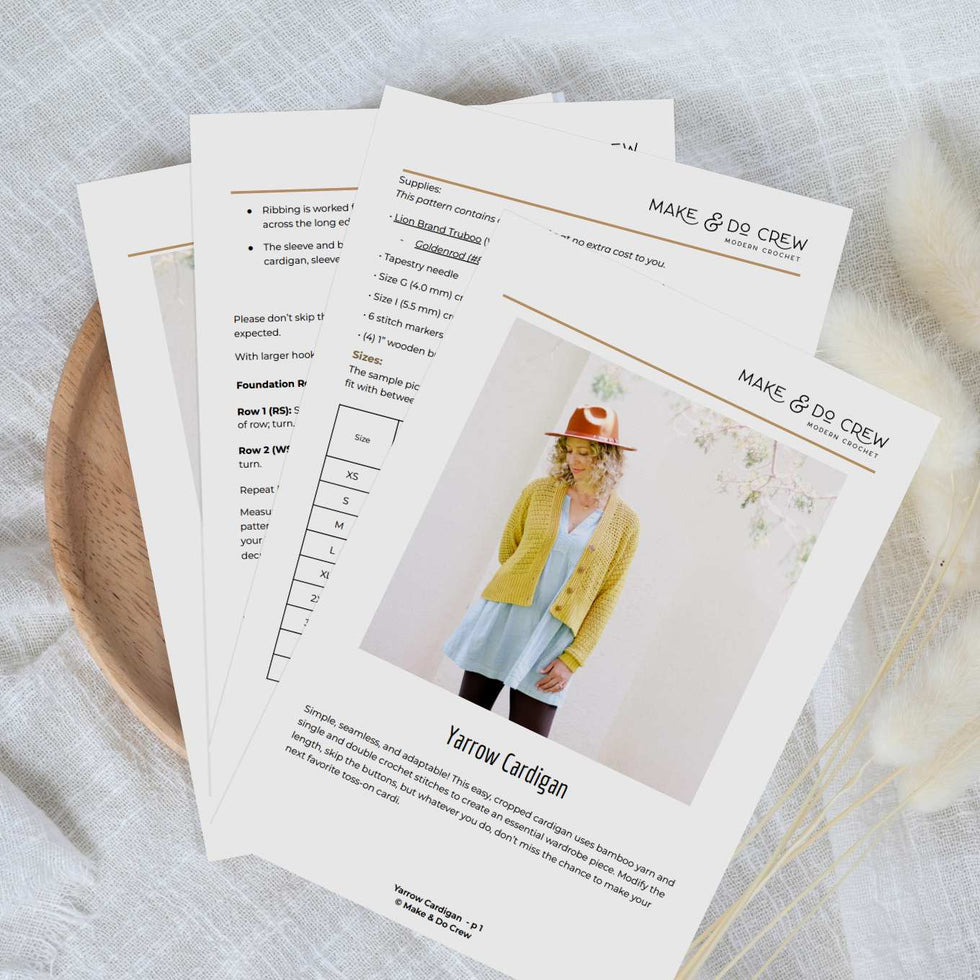 Yarrow Cardigan Crochet Pattern – MakeAndDoCrew